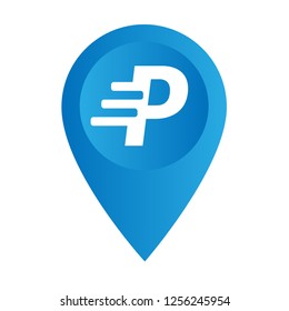 Letter P Map Pin Logo Concept: เวกเตอร์สต็อก (ปลอดค่าลิขสิทธิ์ ...