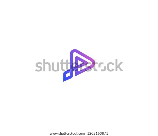 Letter P Media Logo Design Template Stock Vector (Royalty Free ...