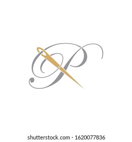 Vektor Stok Letter D Needle Logo Design Template (Tanpa Royalti ...