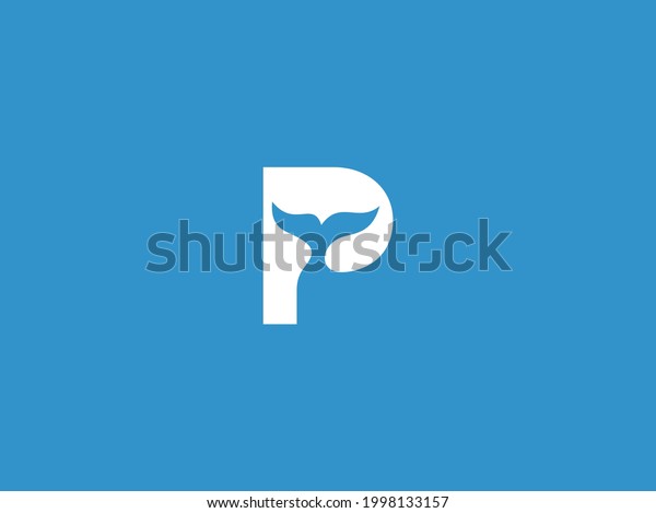 Letter P Ocean Logo Design Template Stock Vector (Royalty Free ...