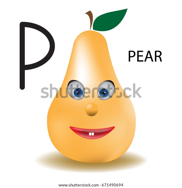 Letter P Pear Stock Vector (Royalty Free) 671490694 | Shutterstock