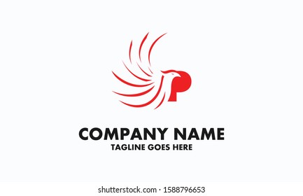 Letter P Phoenix Vector Royalty Logo Stock Vector (Royalty Free ...