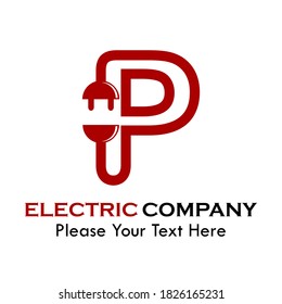 Letter P Plug Symbol Logo Template Stock Vector (Royalty Free ...
