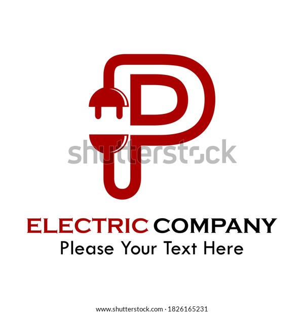 Letter P Plug Symbol Logo Template Stock Vector (Royalty Free ...