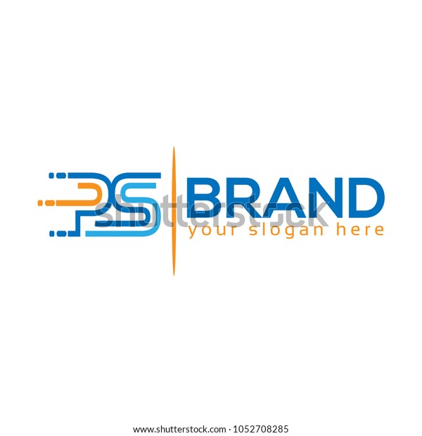 Letter P S On White Background Stock Vector (Royalty Free) 1052708285 ...