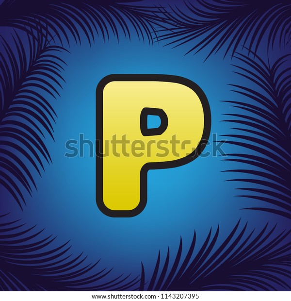 Letter P Sign Design Template Element Stock Vector (Royalty Free ...