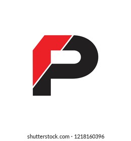 Letter P Simple Geometric Logo Vector Stock Vector (Royalty Free ...