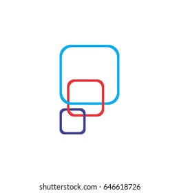 Letter P Square Logo Stock Vector (Royalty Free) 646618726 | Shutterstock
