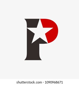Letter P Star Logo Stock Vector (Royalty Free) 1090968671 | Shutterstock