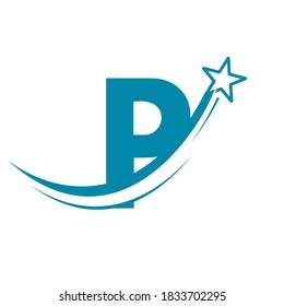 Letter P Star Logo Design Template Stock Vector (Royalty Free ...