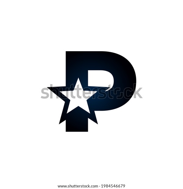 Letter P Star Logo Usable Winner Stock Vector (Royalty Free) 1984546679 ...