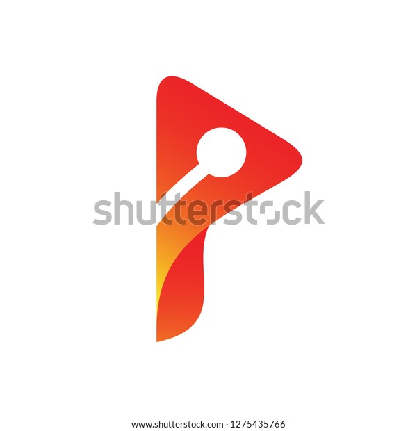 Letter P Tech Logo Vector Stock Vector (Royalty Free) 1275435766 ...