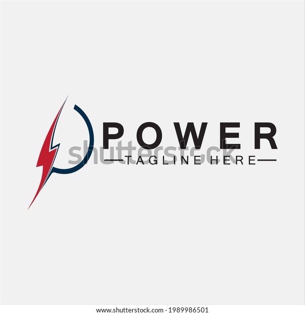 Letter P Thunder Power Logo Vector Stock Vector (Royalty Free ...