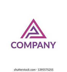 Letter P Triangle Concept Logo Company Stock Vector (Royalty Free ...