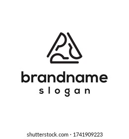 Letter P Triangle Logo Design Vector Stock Vector (Royalty Free ...