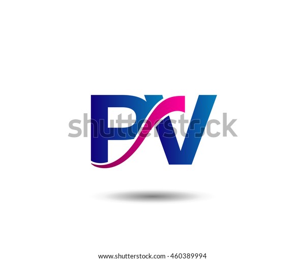 Letter P V Monogram Logo Stock Vector (Royalty Free) 460389994 ...