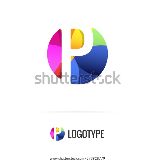 Letter P Vector Colorful Alphabet Element Stock Vector (Royalty Free ...