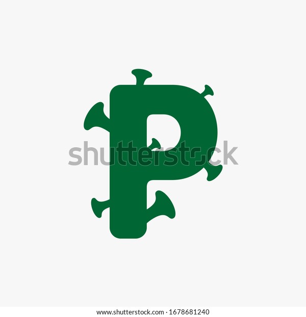 Letter P Virus Bacteria Stock Vector (Royalty Free) 1678681240 ...