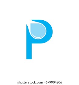 Letter P Water Drop Logo Stock Vector (Royalty Free) 679904206