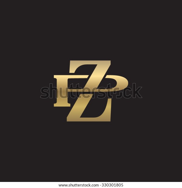 Letter P Z Monogram Golden Logo Stock Vector (Royalty Free) 330301805 ...