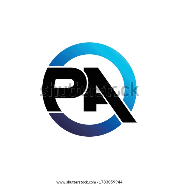 Letter Pa Circle Simple Logo Design Stock Vector (Royalty Free ...