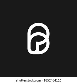 Letter Pb On Black Background Stock Vector (Royalty Free) 1852484116 ...
