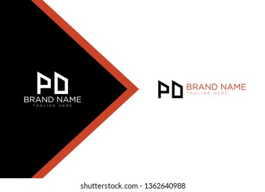 Letter Pd Logo Design Template Vector Stock Vector (Royalty Free ...