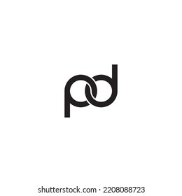 Letter Pd Minimal Simple Modern Logo Stock Vector (Royalty Free ...
