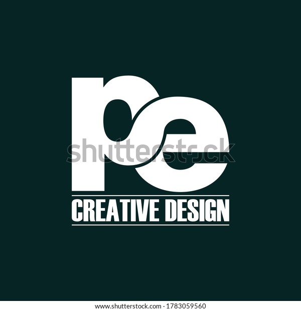 Letter Pe Simple Logo Icon Design Stock Vector (Royalty Free ...