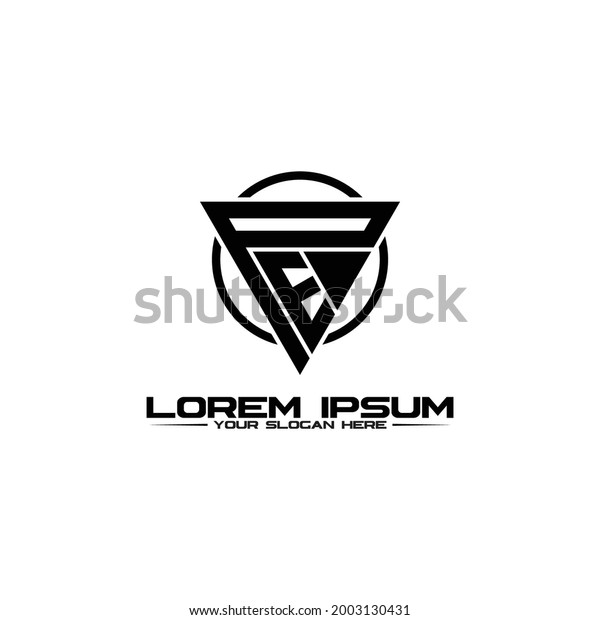 Letter Pe Triangle Logo Design Vector Stock Vector (Royalty Free ...