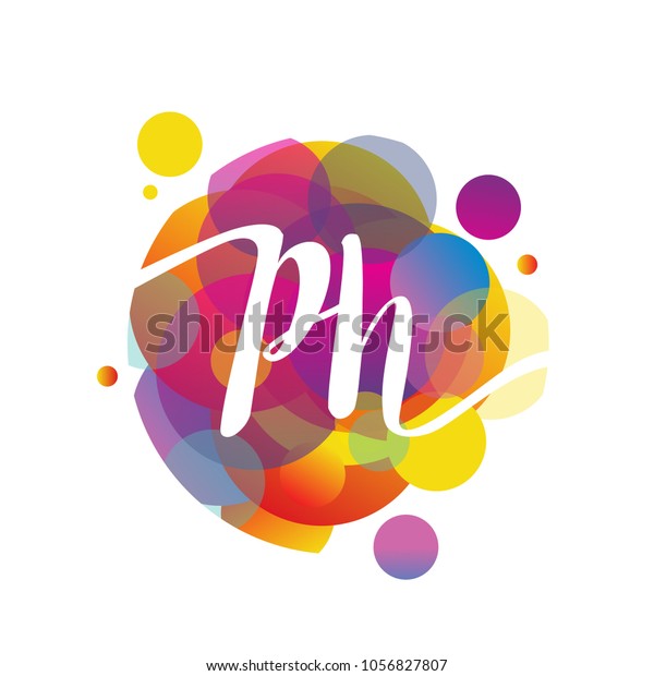 Letter Ph Logo Colorful Splash Background Stock Vector (Royalty Free ...