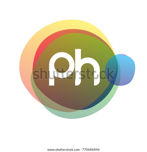 Letter Ph Logo Colorful Splash Background Stock Vector (Royalty Free ...