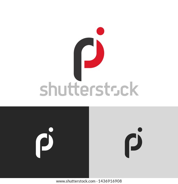 Letter Pi Linked Lowercase Logo Design Stock Vector (Royalty Free ...