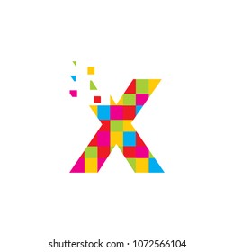 Letter Pixel Logo Template Stock Vector (Royalty Free) 1072566104 ...