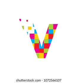 Letter Pixel Logo Template Stock Vector (Royalty Free) 1072566107 ...