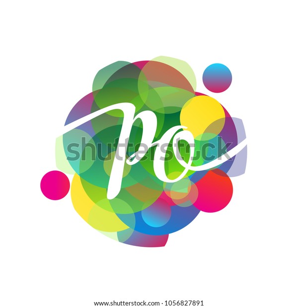 Letter Po Logo Colorful Splash Background Stock Vector (Royalty Free ...
