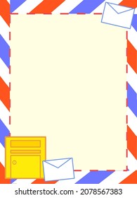 Letter Pose Striped Envelope Background Letter Stock Vector (Royalty ...