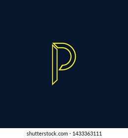 Letter Pp Line Logo Design Clean Stock Vector (Royalty Free) 1433363129 ...