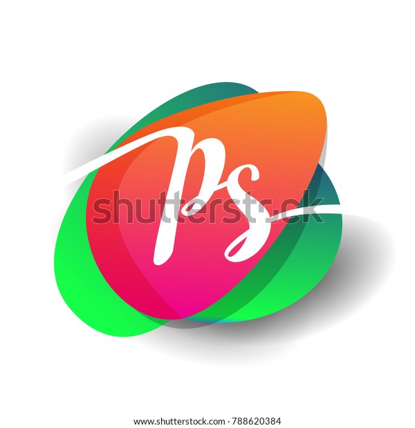 Letter Ps Logo Colorful Splash Background Stock Vector (Royalty Free ...