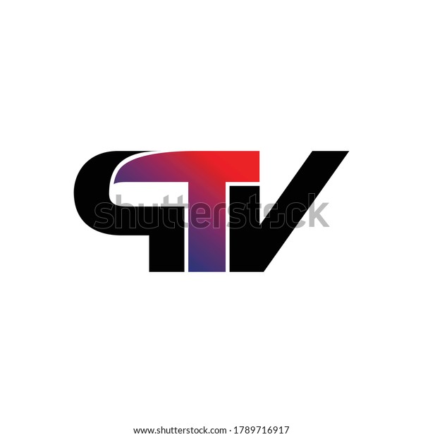 Letter Ptv Simple Logo Design Vector Stock Vector (Royalty Free ...