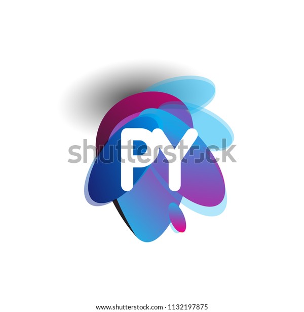 Letter Py Logo Colorful Splash Background Stock Vector (Royalty Free ...