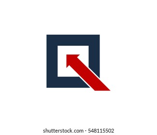 Letter Q Arrow Square Logo Design Stock Vector (Royalty Free) 548115502 | Shutterstock