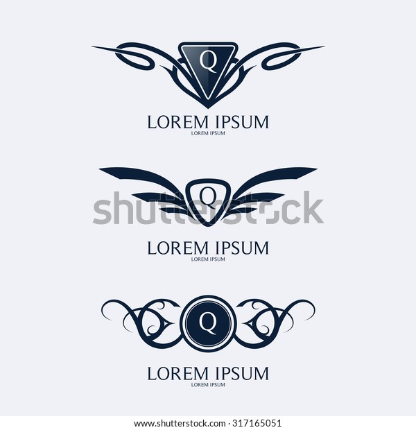 Letter Q Crest Logo Alphabet Vector Stock Vector (Royalty Free ...