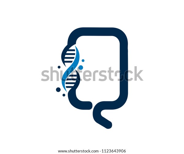 Letter Q Dna Logo Design Template Stock Vector (Royalty Free) 1123643906