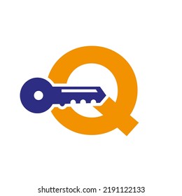 Letter Q Key Logo Combine House Stock Vector (Royalty Free) 2191122133 ...