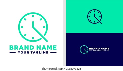 Letter Q Logo Clock Line Editable Stock Vector (Royalty Free ...