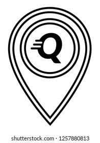 Letter Q Map Pin Logo Concept Stock Vector (Royalty Free) 1257880813 ...