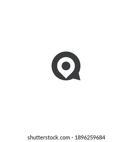 Letter Q Pin Point Map Logo Stock Vector (Royalty Free) 1896259684 ...