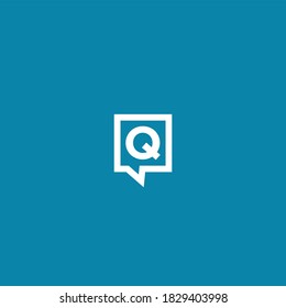 Letter Q Talk Chat Bubble Logo Stock Vector (Royalty Free) 1829403998 ...