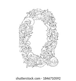 Letter Q Vector Hand Drawn Monogram Stock Vector (Royalty Free ...